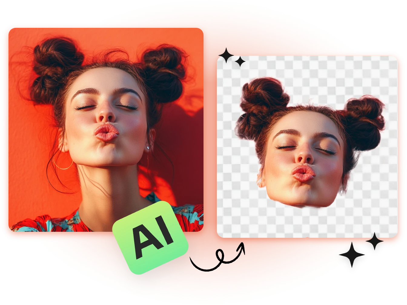 AI Face Cutout for Big Face Cut Outs Online with AI Ease